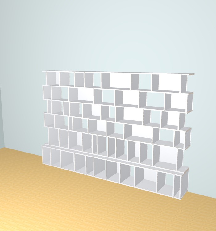 Custom bookcase (H181cm - W280 cm) - The Perfect Bookshelf